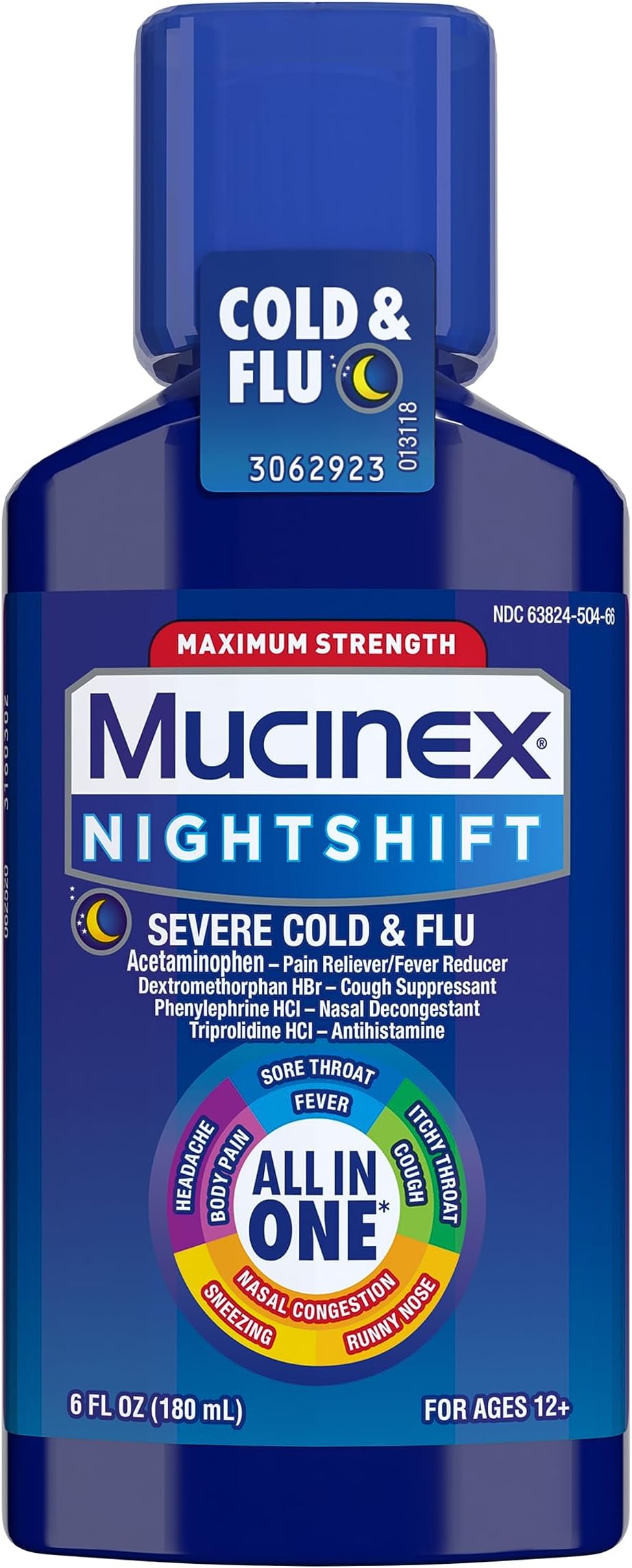 Amazon.com: Mucinex Fast-MAX® Adult Liquid - Nighttime Severe Cold ...