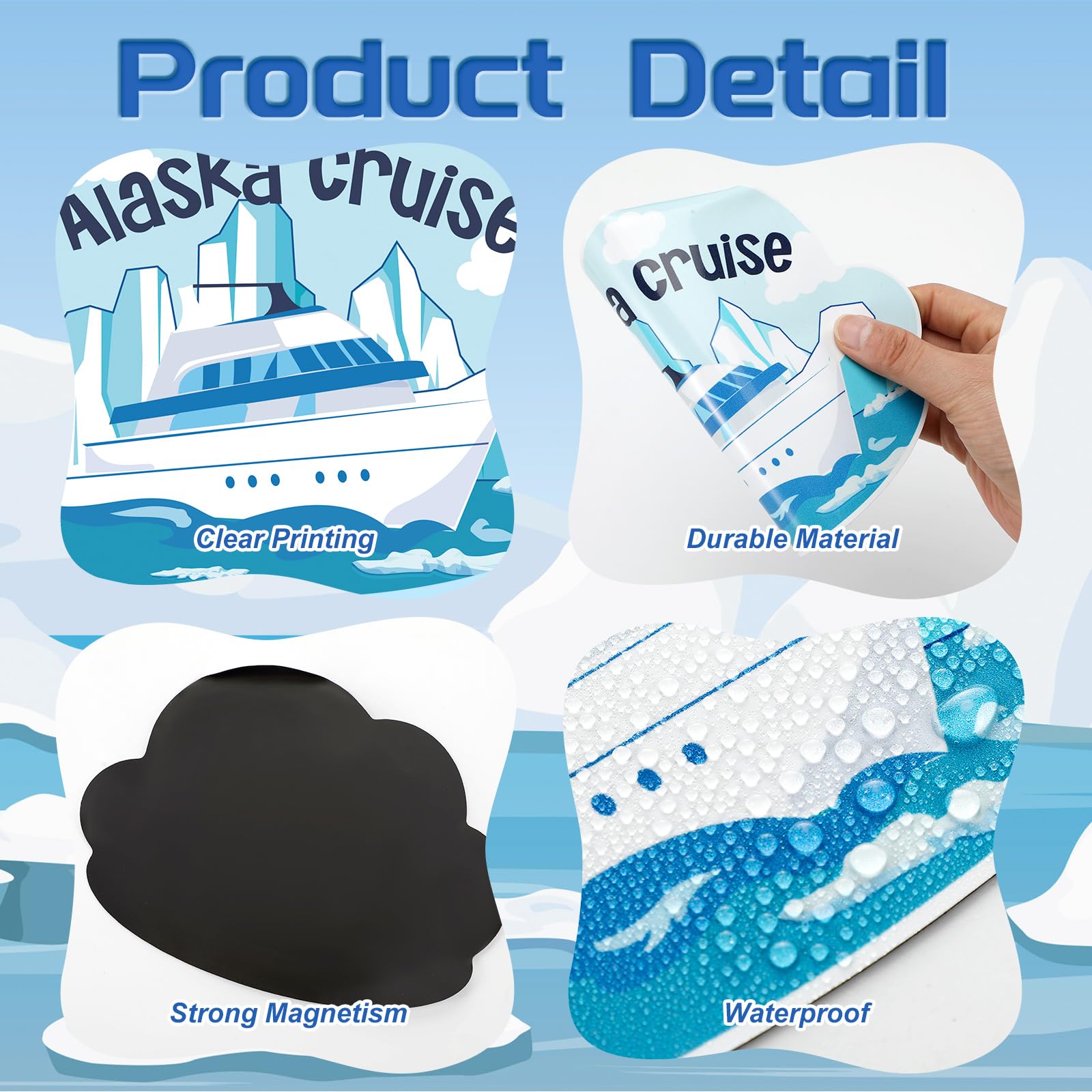 Snapklik.com : 25 Pcs Alaskan Themed Fridge Magnetic Stickers Alaska ...