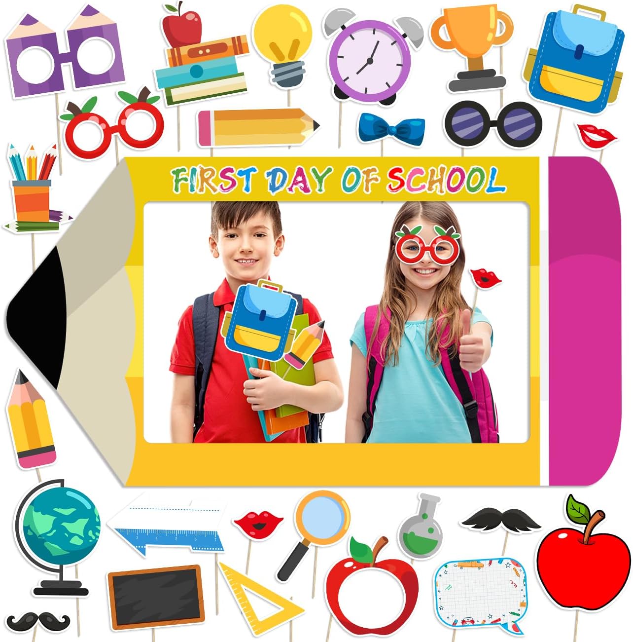 Amazon.com: First Day of School Decorations 26pcs Welcome Back to ...