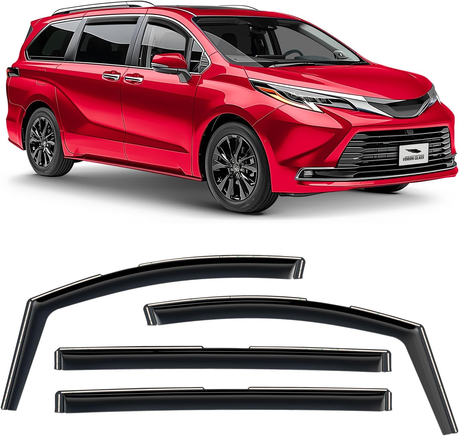 Amazon.com: WeatherTech Custom Fit Side Window Deflectors for Toyota ...