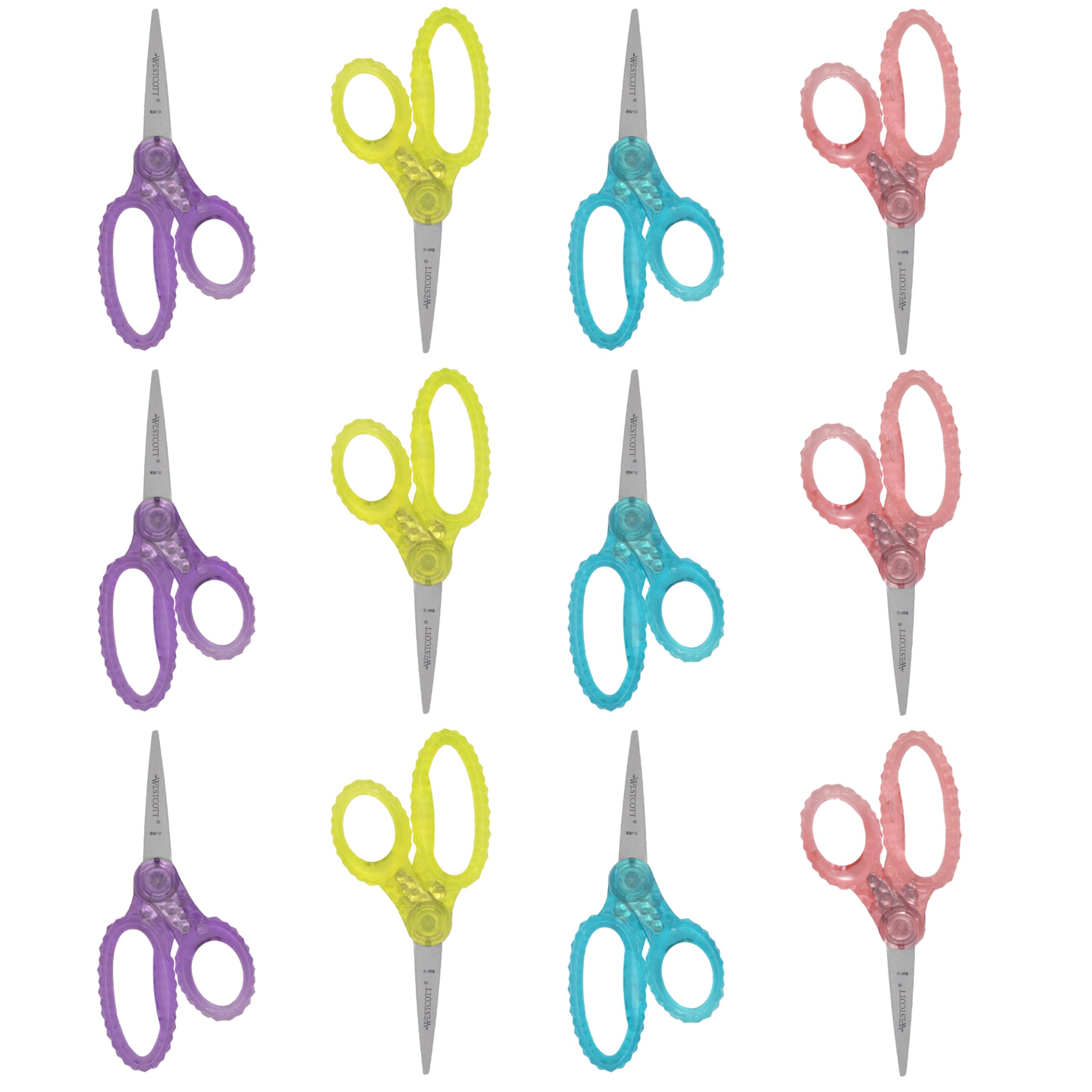 Snapklik.com : Westcott 5" GEM Crystal-Design Safety Scissors 12pk