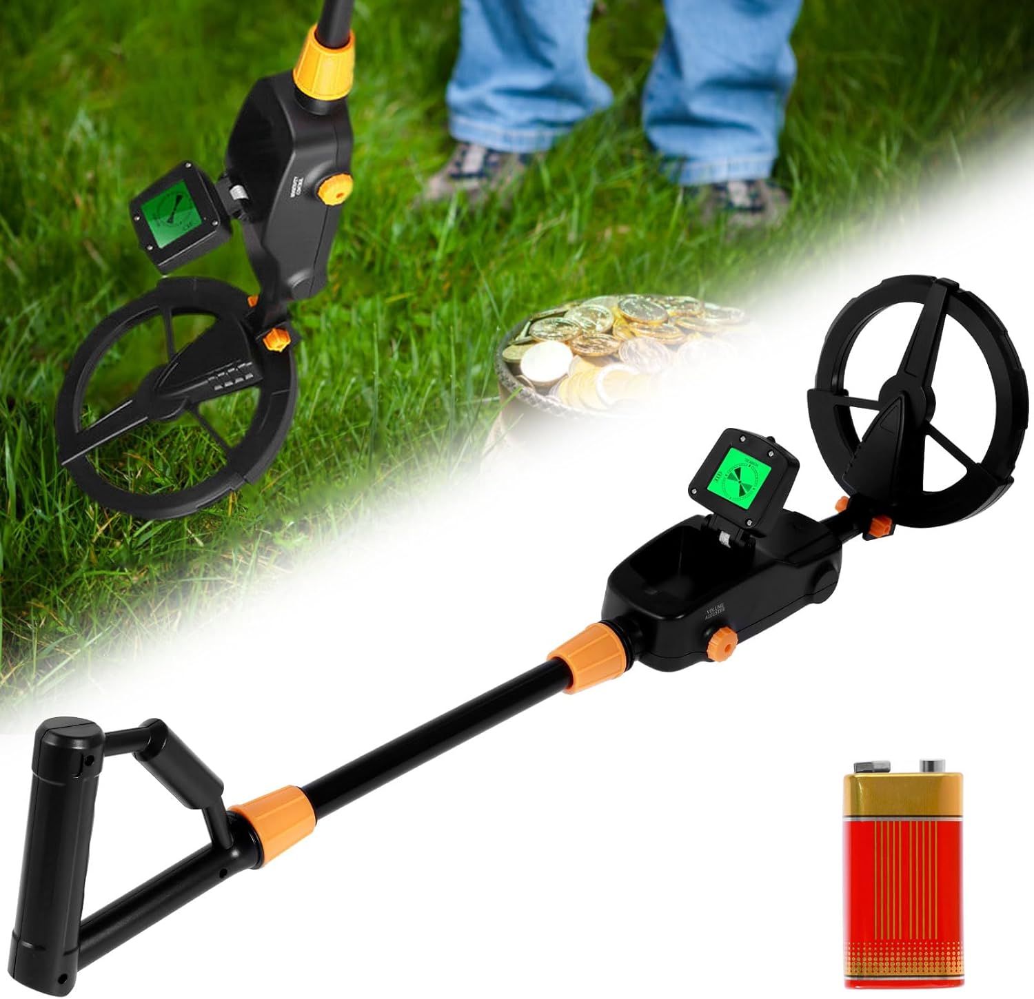 Amazon.com : ZIHAOMAO Metal Detector with LCD Screen Lightweight Gold ...