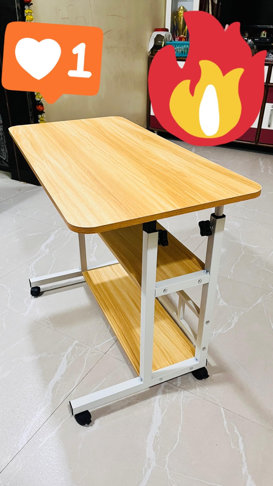 SAVYA HOME Manual Height Adjustable Study Table for Adults, Students ...