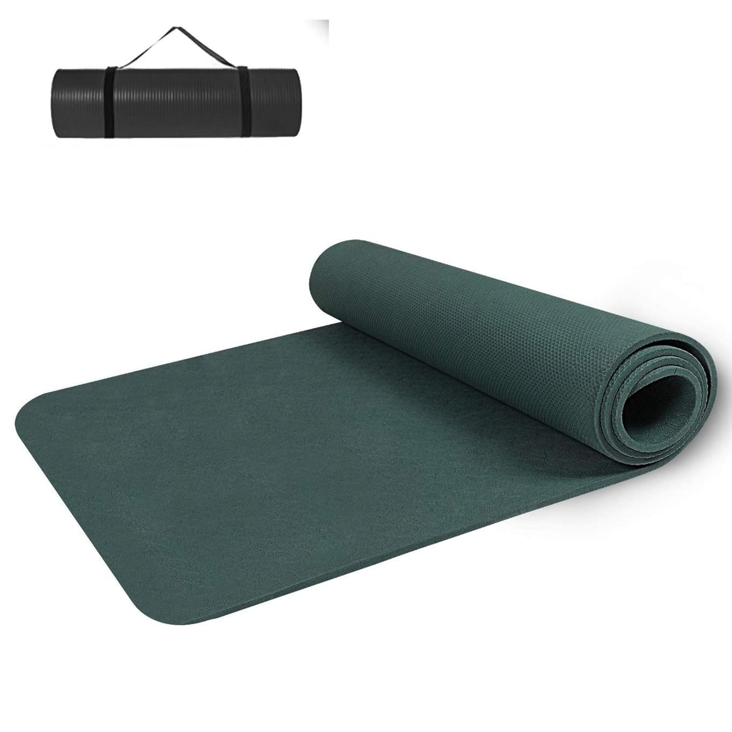 SIGNATRON 20mm Extra Thick Non Slip Yoga and Exercise Mat with Shoulder ...