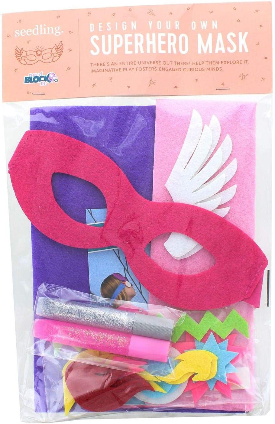 Amazon.com: Toynk Design Your Own Superhero Mask Kit - Pink : Clothing ...