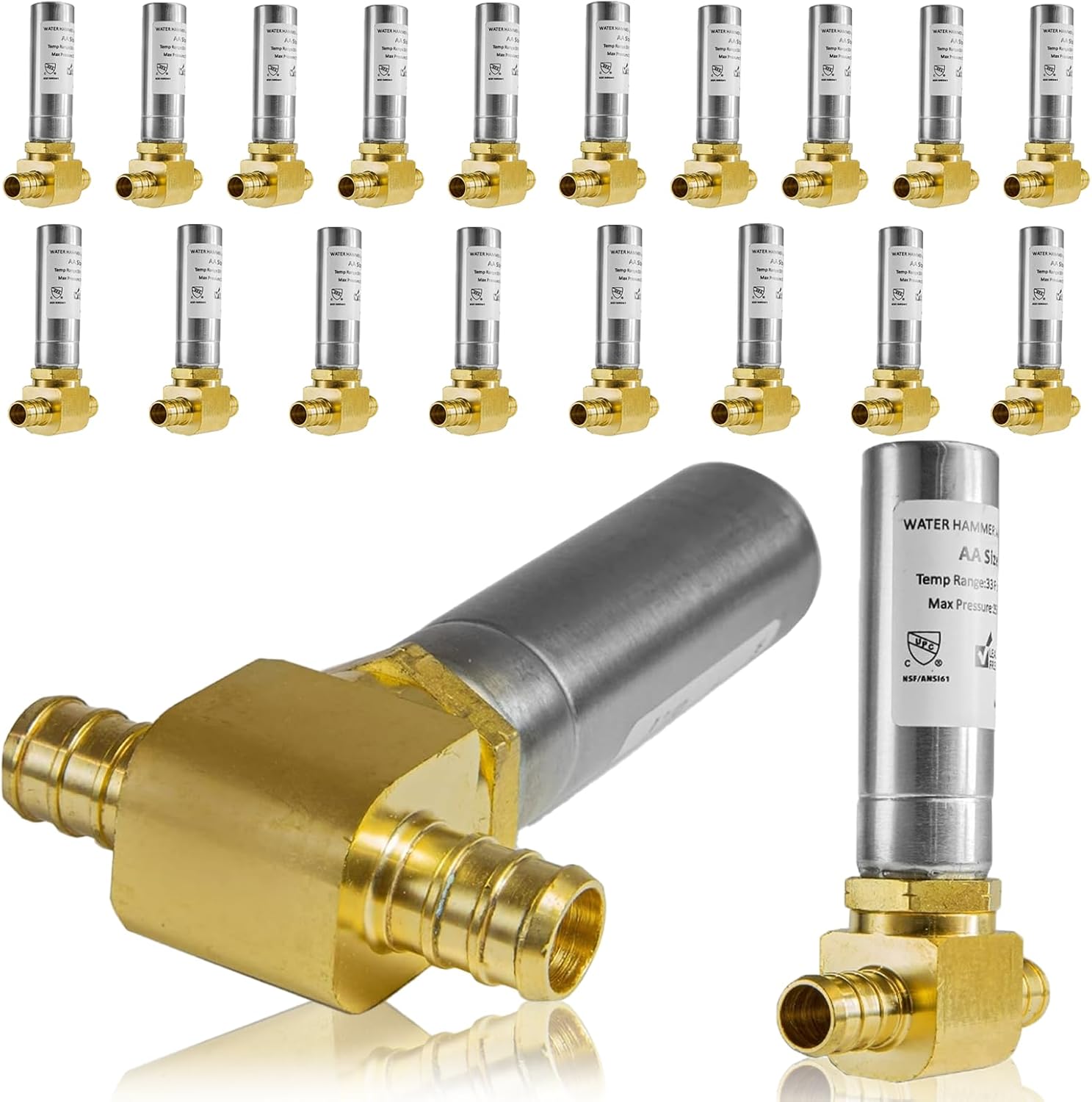 Amazon.com: GUOFIS Water Hammer Arrestor,1/2Inch Tee Stainless Steel ...