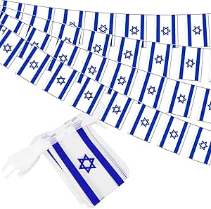 Amazon.com : Israel String Flag Pennant Banner - 38 Flags, 42 Feet ...