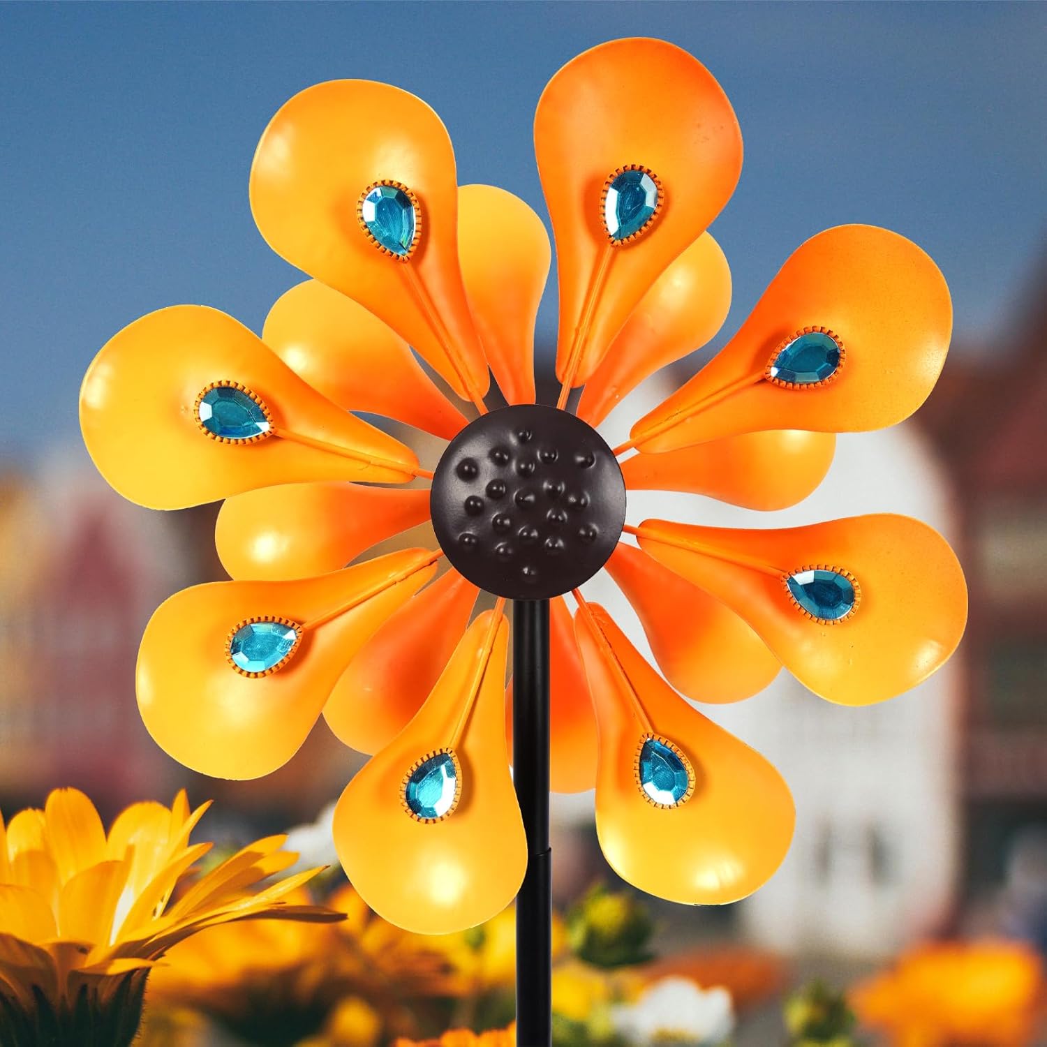 Amazon.com: Hourseat Windmill, 3D Kinetic Wind Spinner 360° Dual Rotors ...