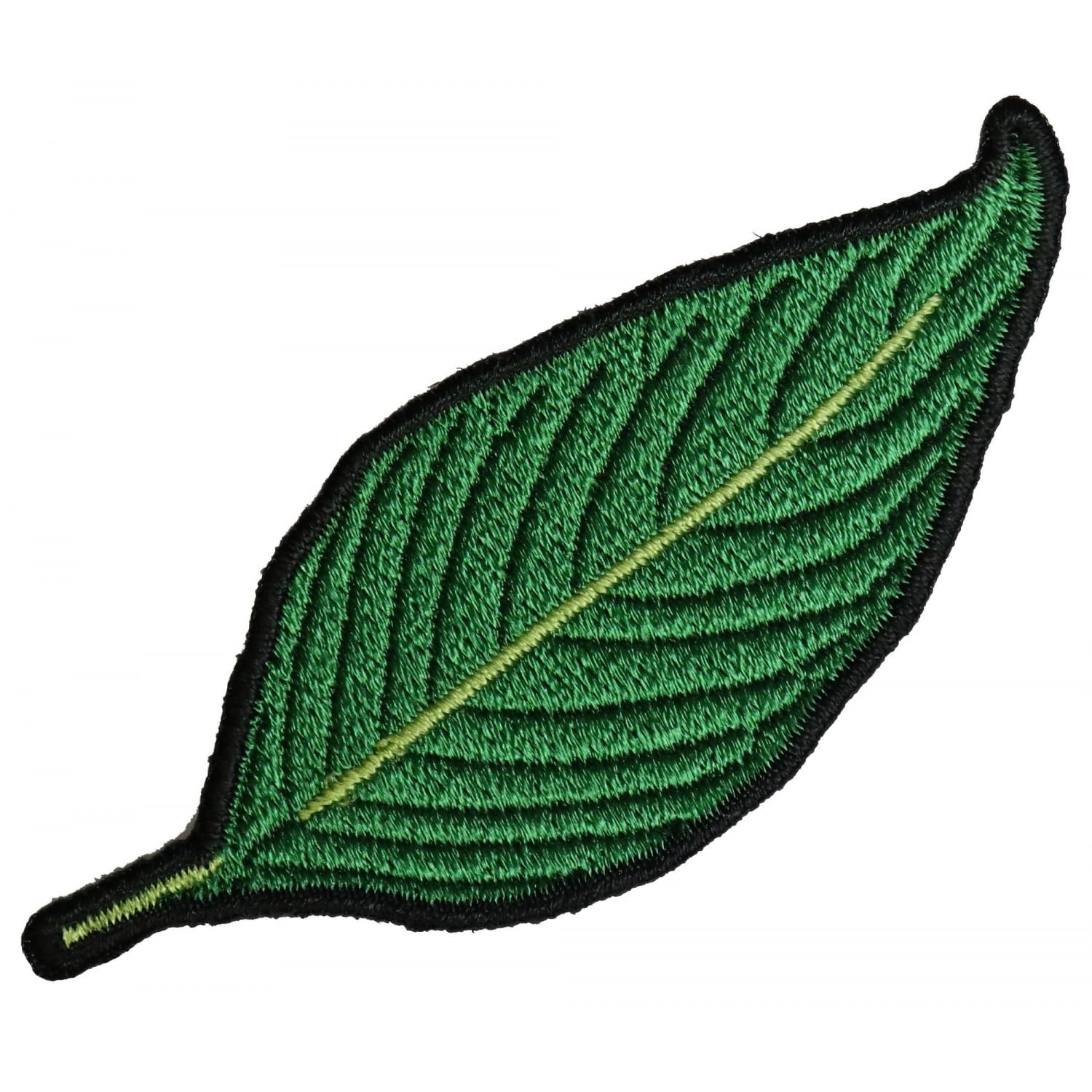 Amazon.com: Green Leaf Patch - 3x1.25 inch. Embroidered Iron on Patch ...