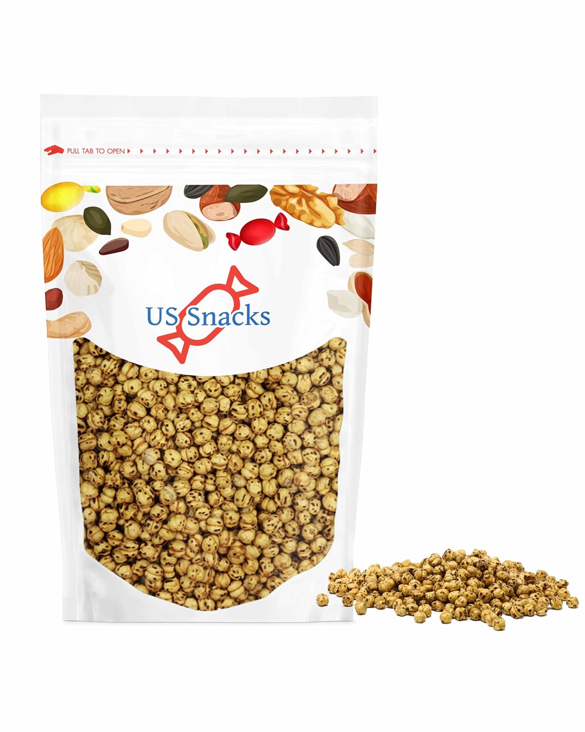 Amazon.com : US Snacks - Yellow Double Roasted Chickpeas, Dried ...