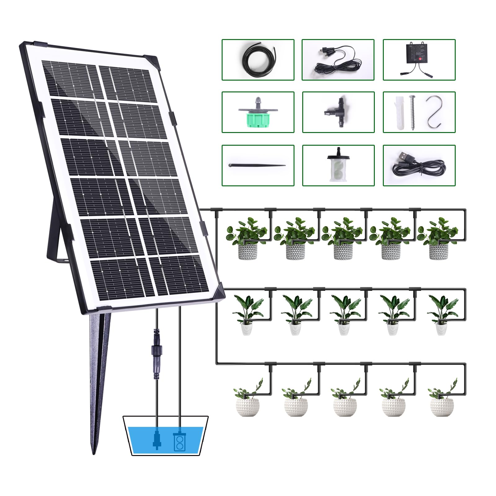 Snapklik.com : Solar Automatic Drip Irrigation System, Auto Drip ...