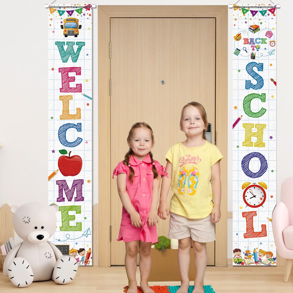 Snapklik.com : Welcome Back To School Porch Sign Supplies Back To ...