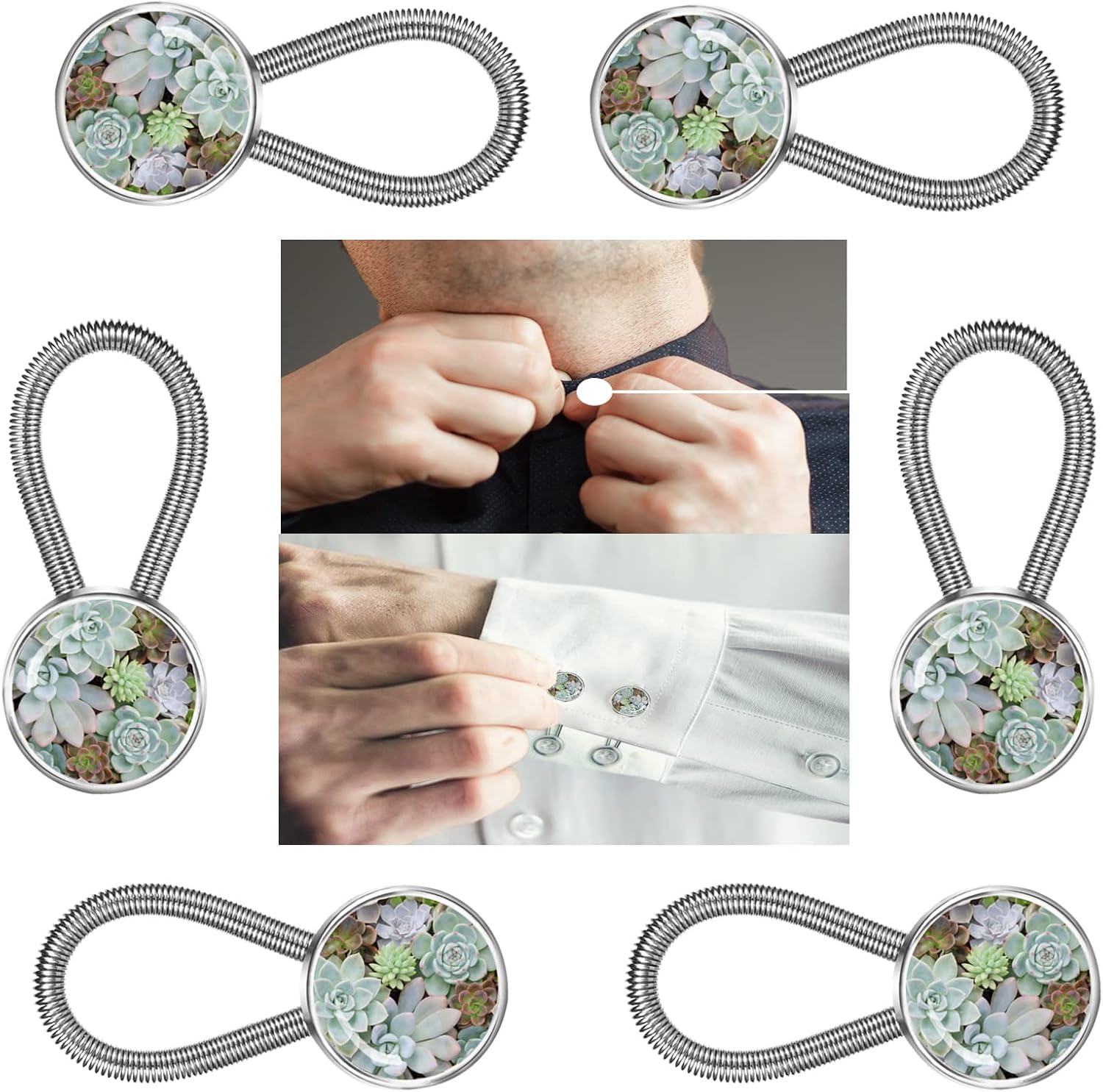 Amazon.com: Collar Extender for Dress Shirt, Suit Pants, Coat - Button ...