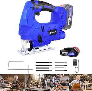 Electric Jigsaws to Cut Wood, Cordless Jigsaw with 4-Position Orbital ...