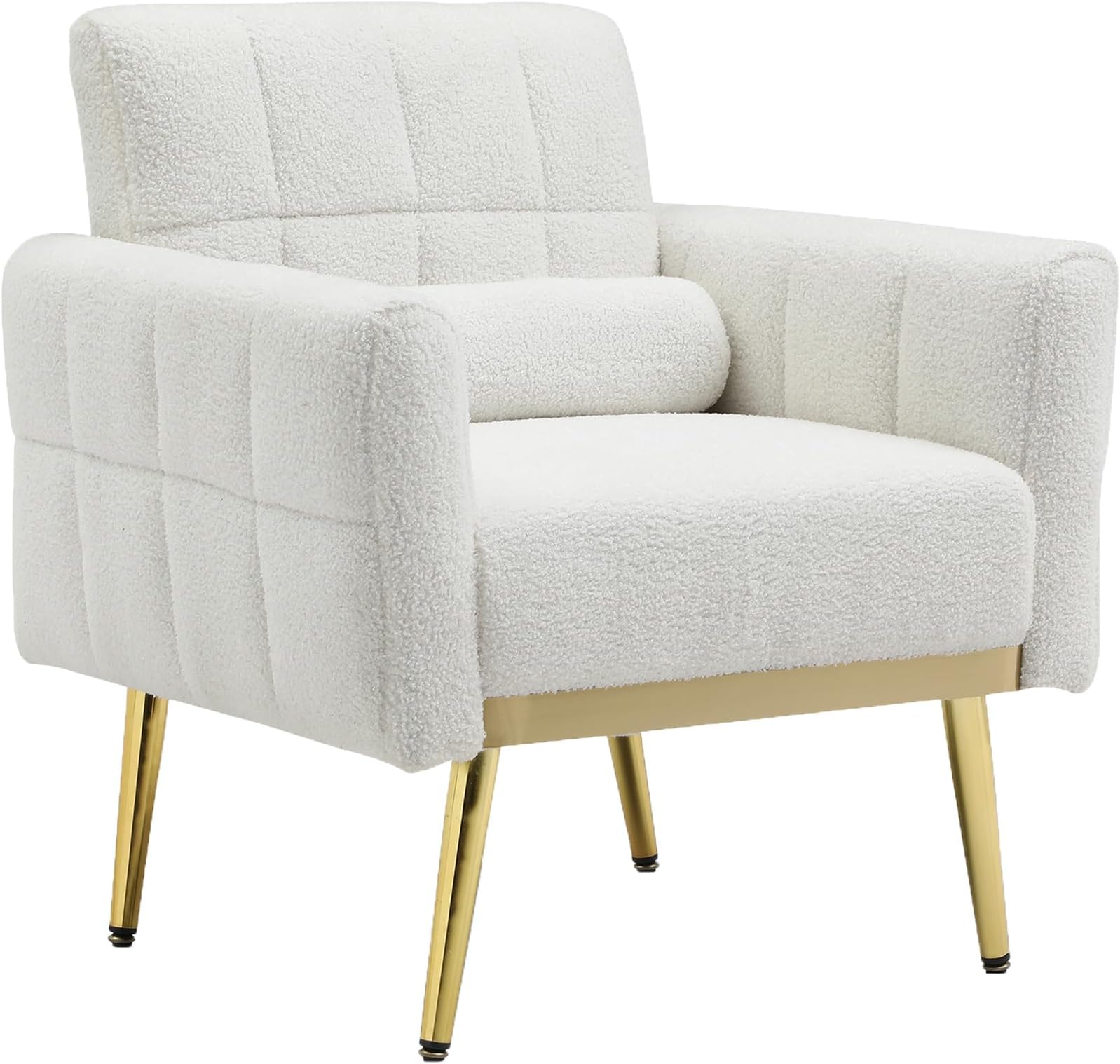 Amazon.com: ODUSE-DAILY White Modern Accent Chairs for Living Room ...
