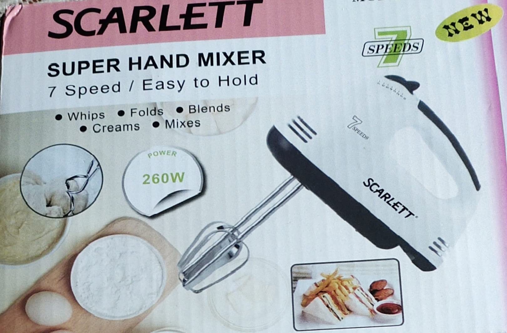 Buy SHOPOWARE Hand Mixer Easy Mix- 260W with 7 Speed Control ...