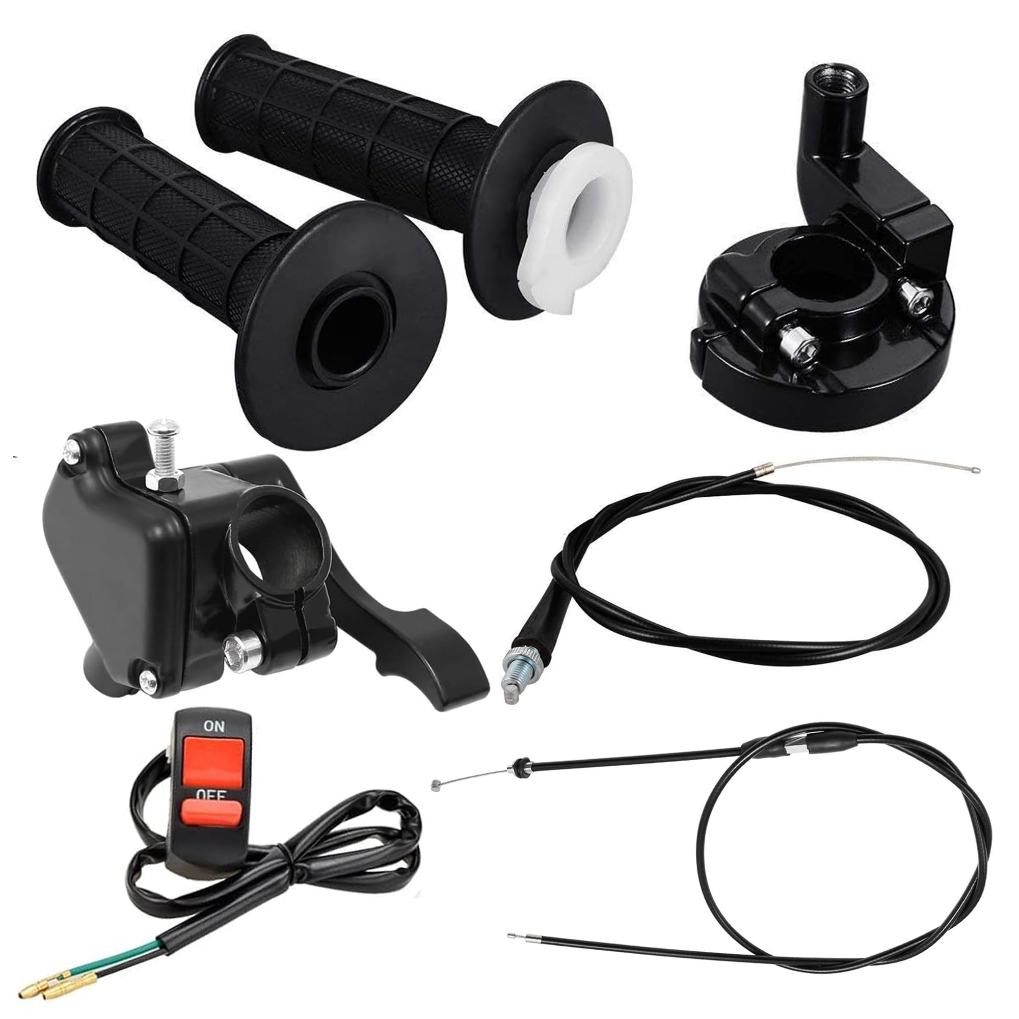 Snapklik.com : MTTRPARTS Throttle Cable & Handle Bar Throttle Grips Set ...