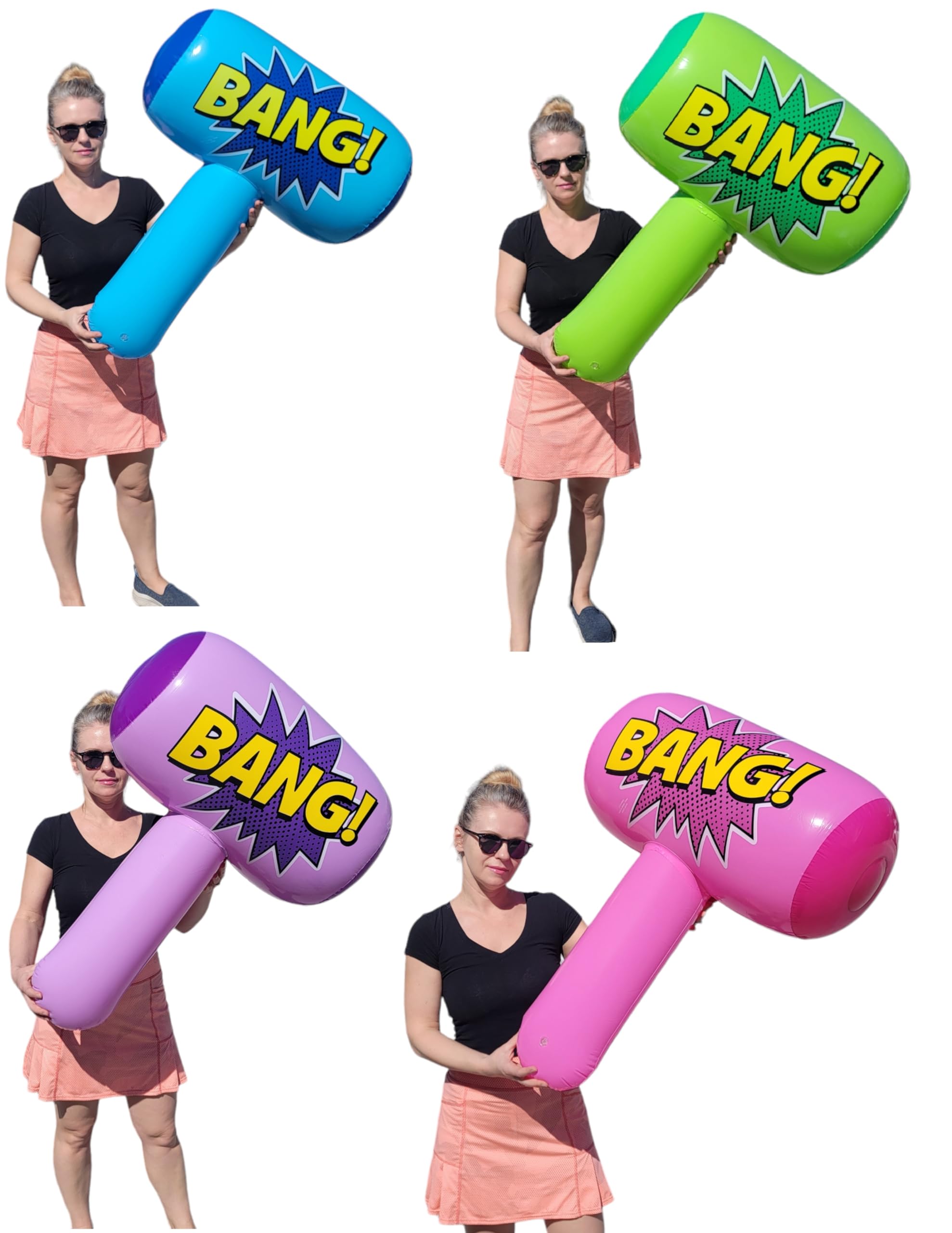 Amazon.com: Colorful Jumbo Bang Mallet Inflate (36") Pink, Blue, Purple ...