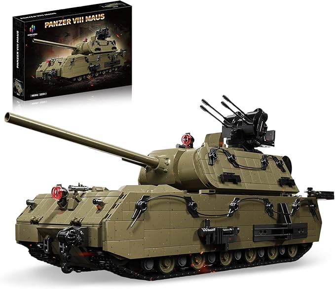 Amazon.com: honchoes WW2 Panzer VIII Maus Tank Building Sets for Adults ...