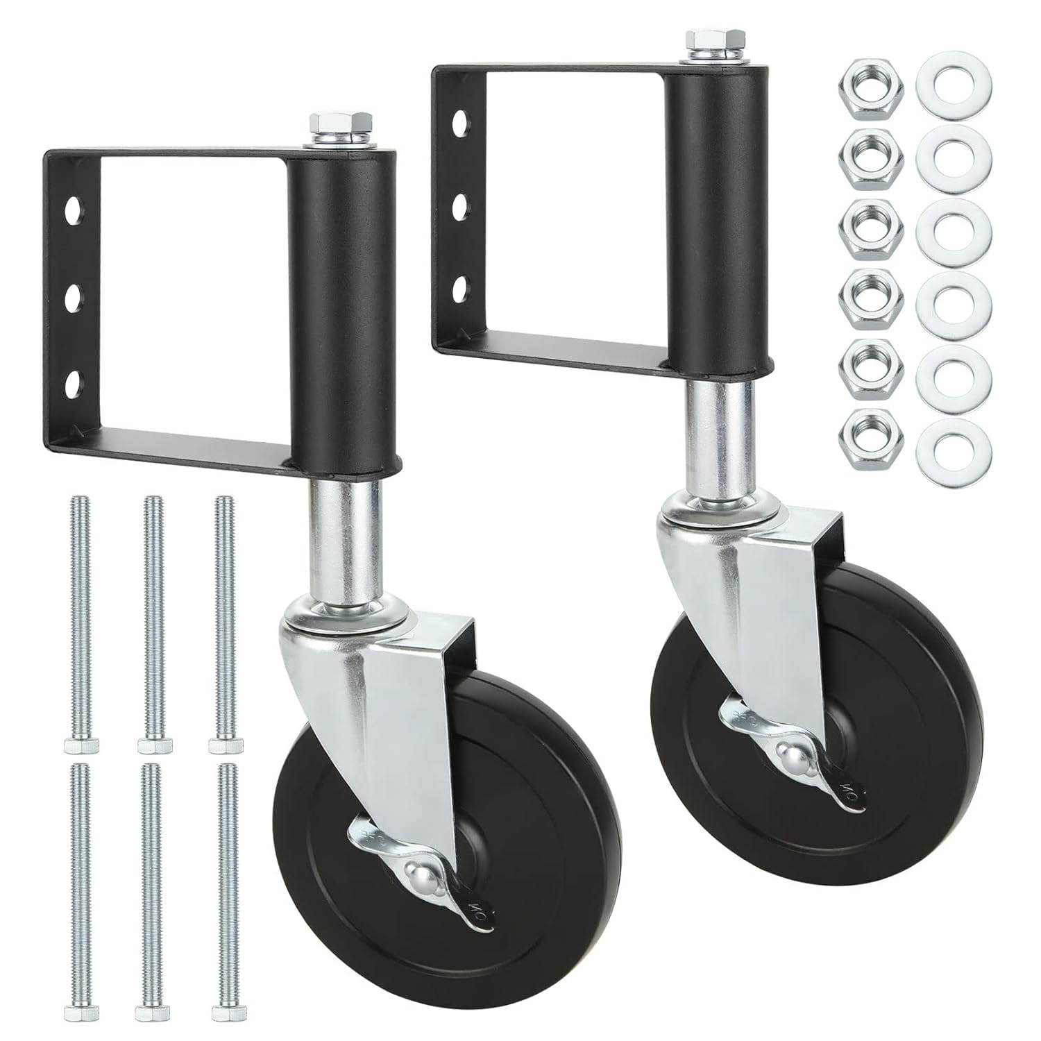JMIATRY 2PCS Fence Gate Wheels 5 Inches Gate Wheels for Wooden Gate ...