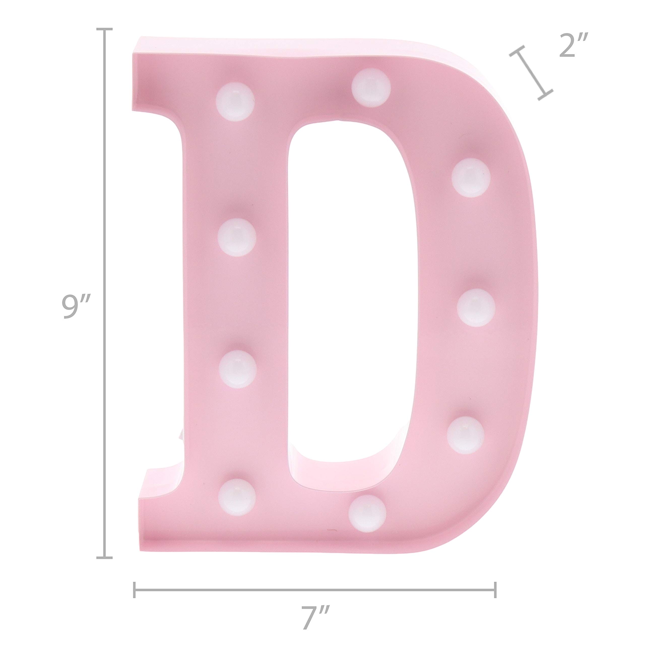Snapklik.com : Barnyard Designs Metal Marquee Letter D Light Up Wall ...