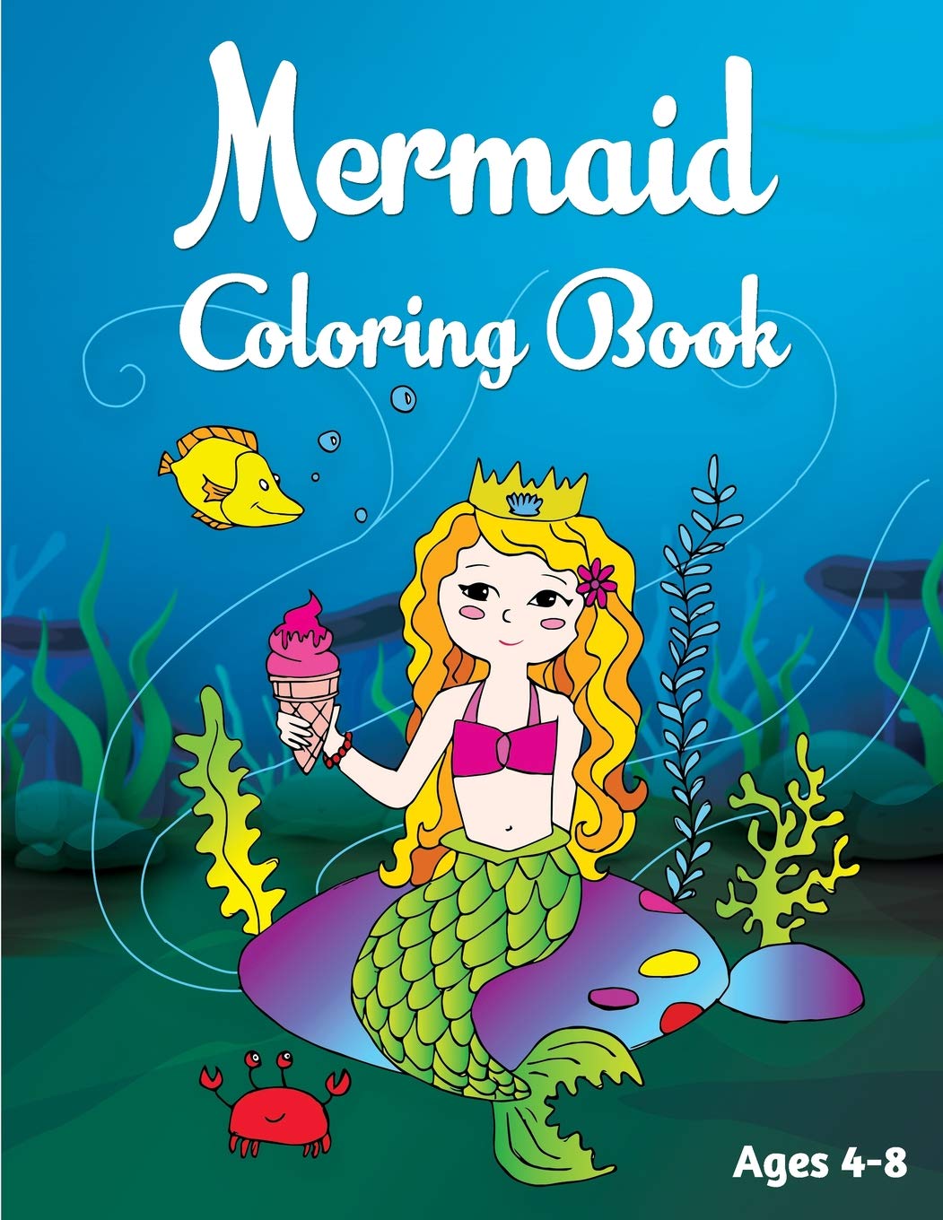 Mermaid Coloring Book: Ages 4-8: Panda, Sunny: 9781791510671: Amazon ...
