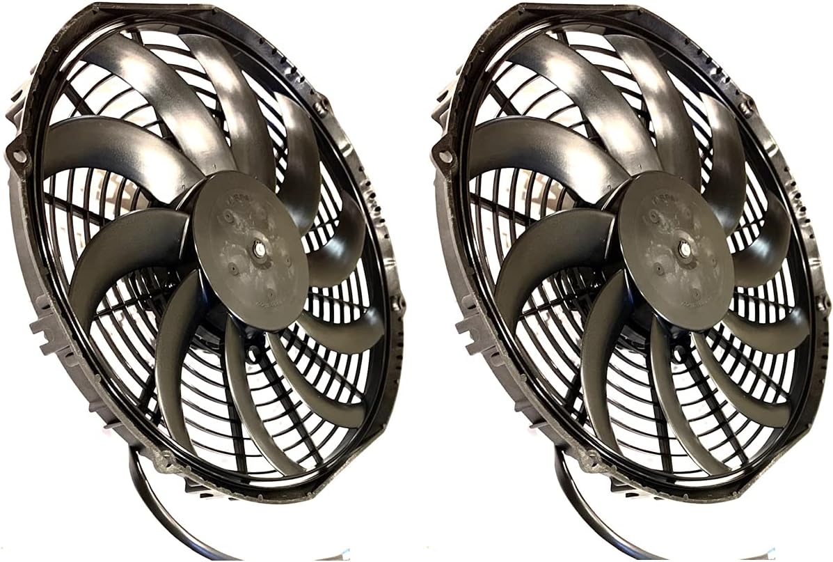 SPAL 2 Pack!! Save $$ - 30100435 10" Fan Puller Curved Blades 12 Volt ...