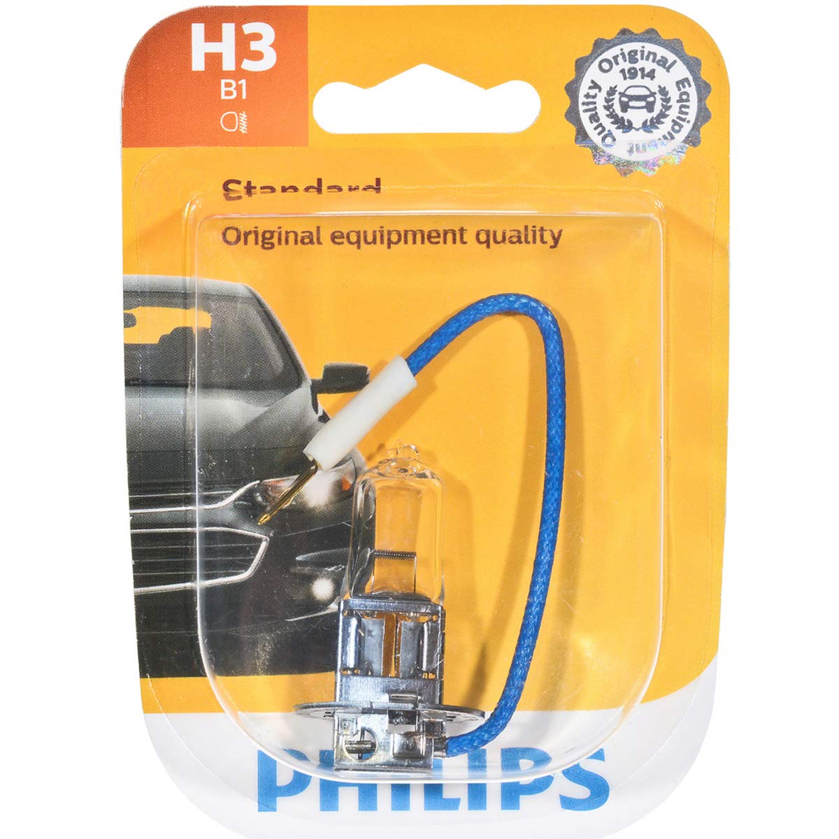 Philips H3 Standard Halogen Headlight Bulb (Pack of 1) : Amazon.in: Car ...