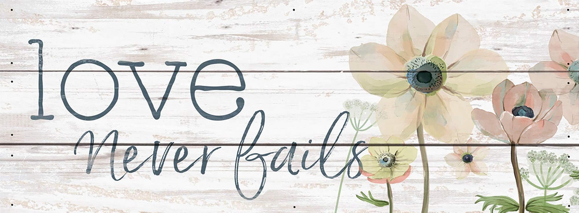 Amazon.com: Christian Wall Art - Love Never Fails Wall Décor ...