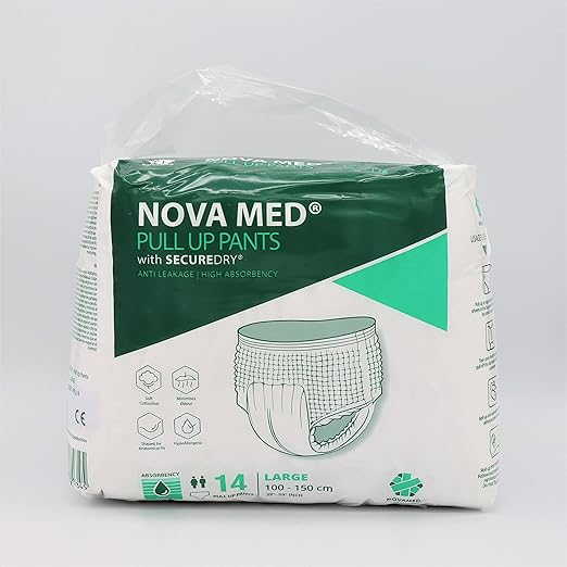 Amazon.com: Novamed Incontinence Pads, Adult Pull up Pants, Adult Nappies - 14 Pants per Pack ...