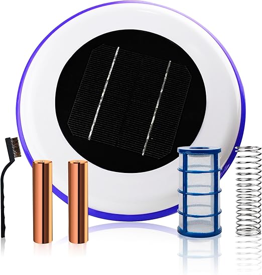 Solar Pool Ionizer, with 2 Copper Anodes Replacement, More Lasting ...
