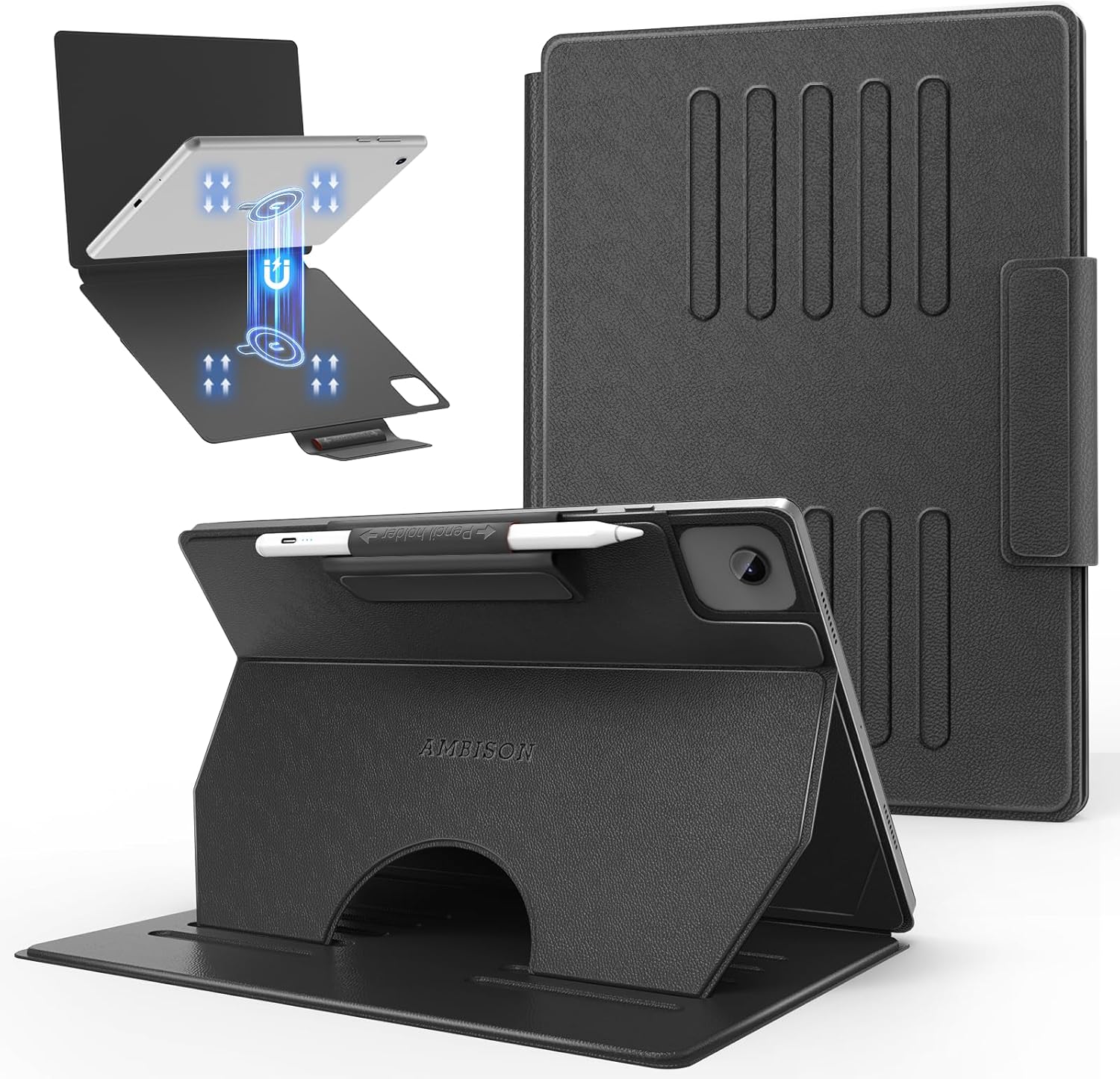 Amazon.com: Ambison 9.5"-10.5" Universal Tablet Magnetic Leather Case ...