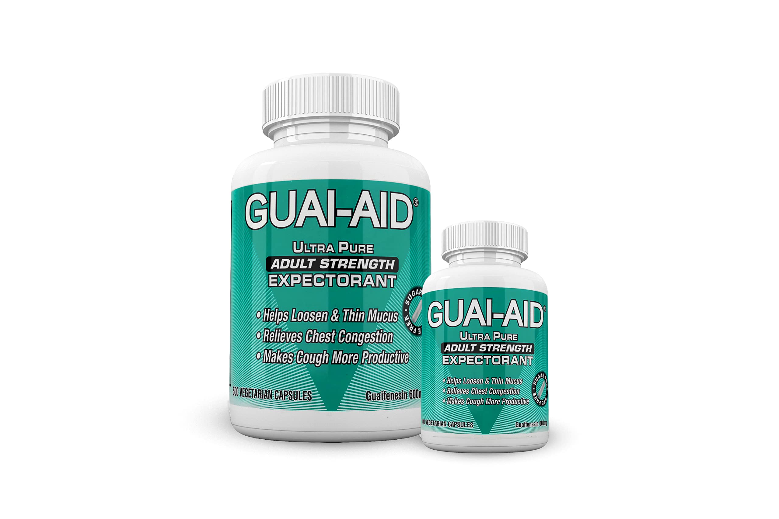 Amazon.com: GUAI-AID 600 600mg Ultra-Pure Guaifenesin Veg. Capsules ...