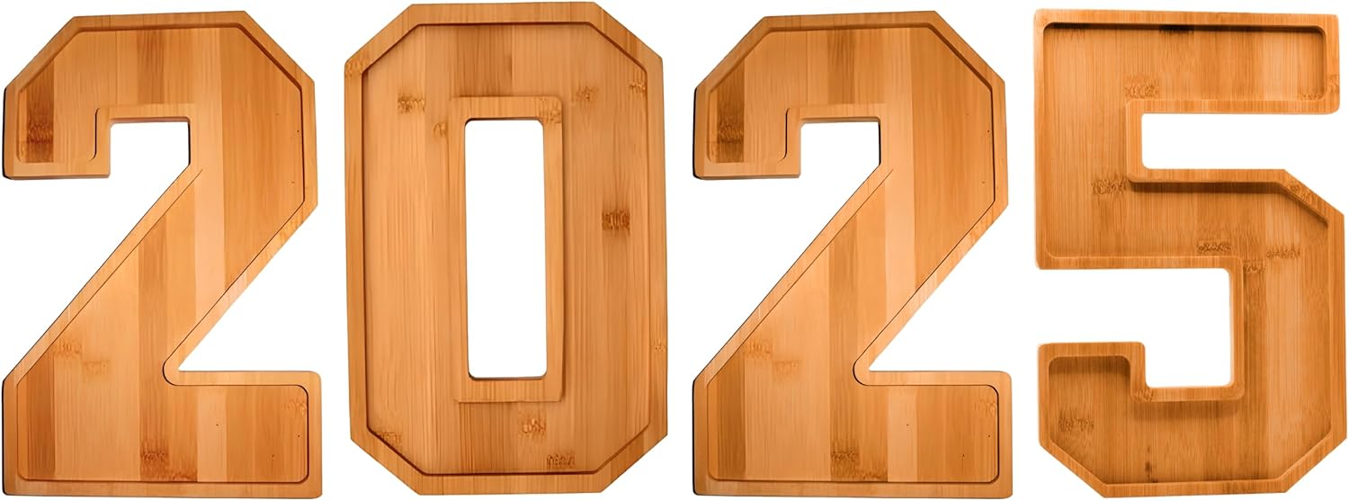 Amazon.com: Zevany 2025 charcuterie numbers tray, 2025 charcuterie ...