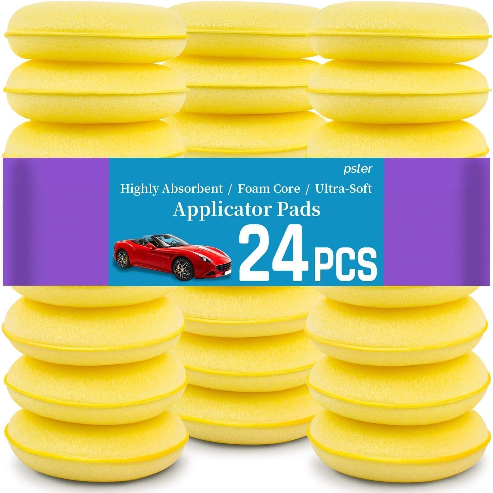 Amazon.com: Vktech 12pcs Polish Wax Round Foam Sponges Applicator Pads ...