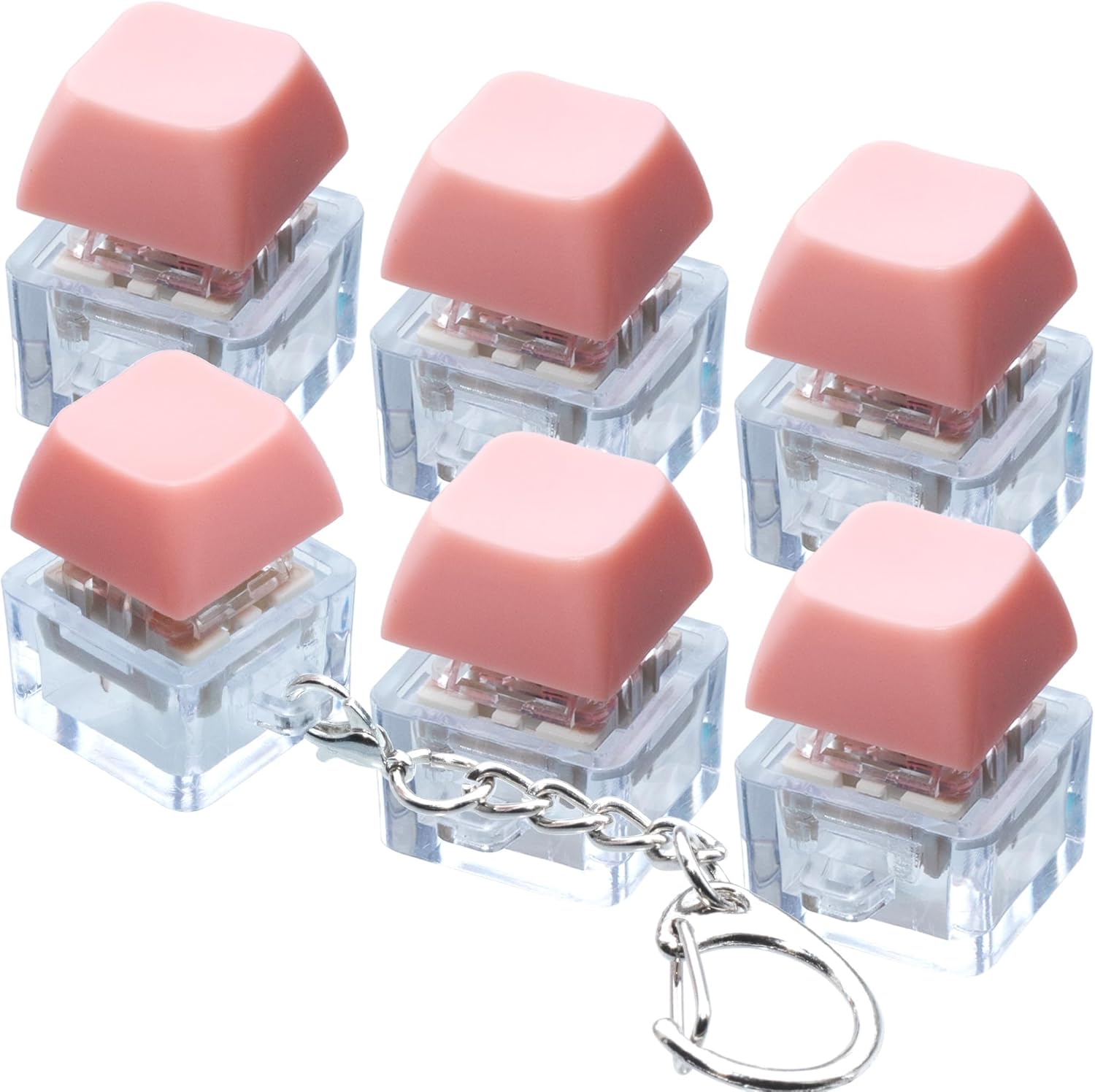 Amazon.com: 6 Pack Keyboard Fidget Toy, Keyboard Fidget Keychain ...