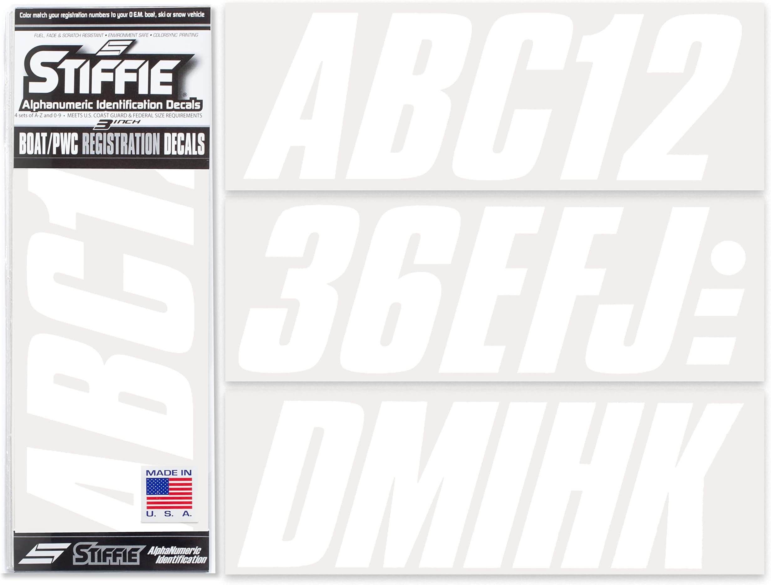 Amazon.com: STIFFIE Shift Burgundy 3" ID Kit Alpha-Numeric Registration ...