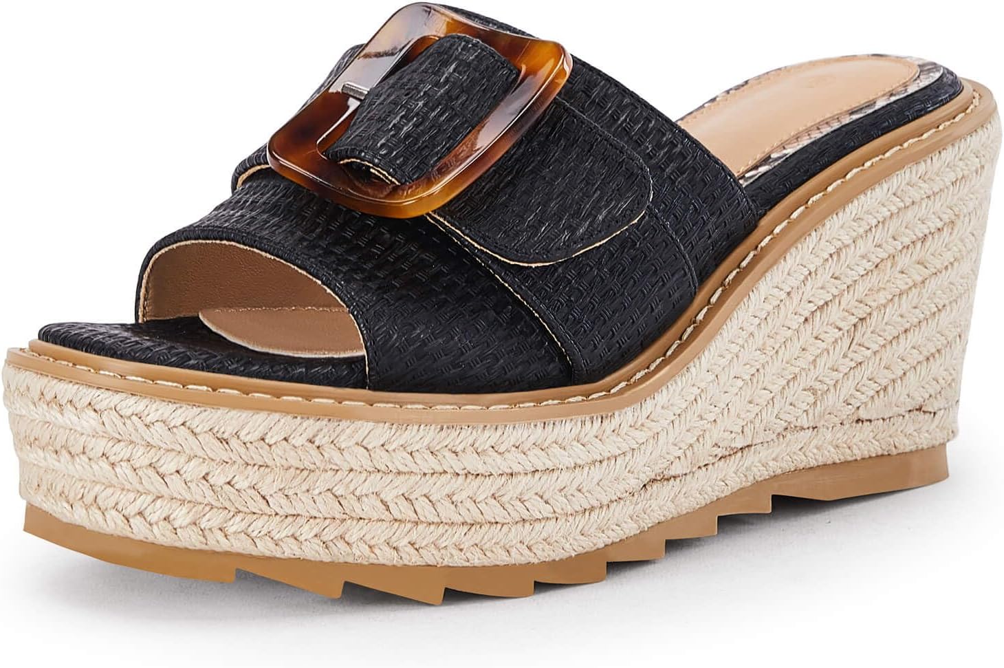 Amazon.com | Coutgo Women's Wedge Platform Espadrille Slide Sandals ...