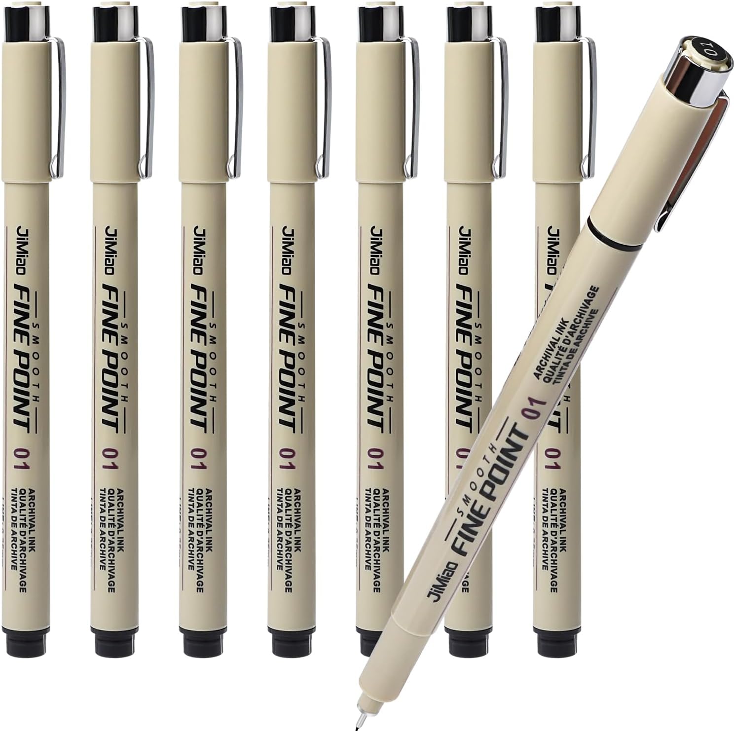Amazon.com : TUTUDOW Ink Pens Black- 8 Pack Black Micro Fine Point ...