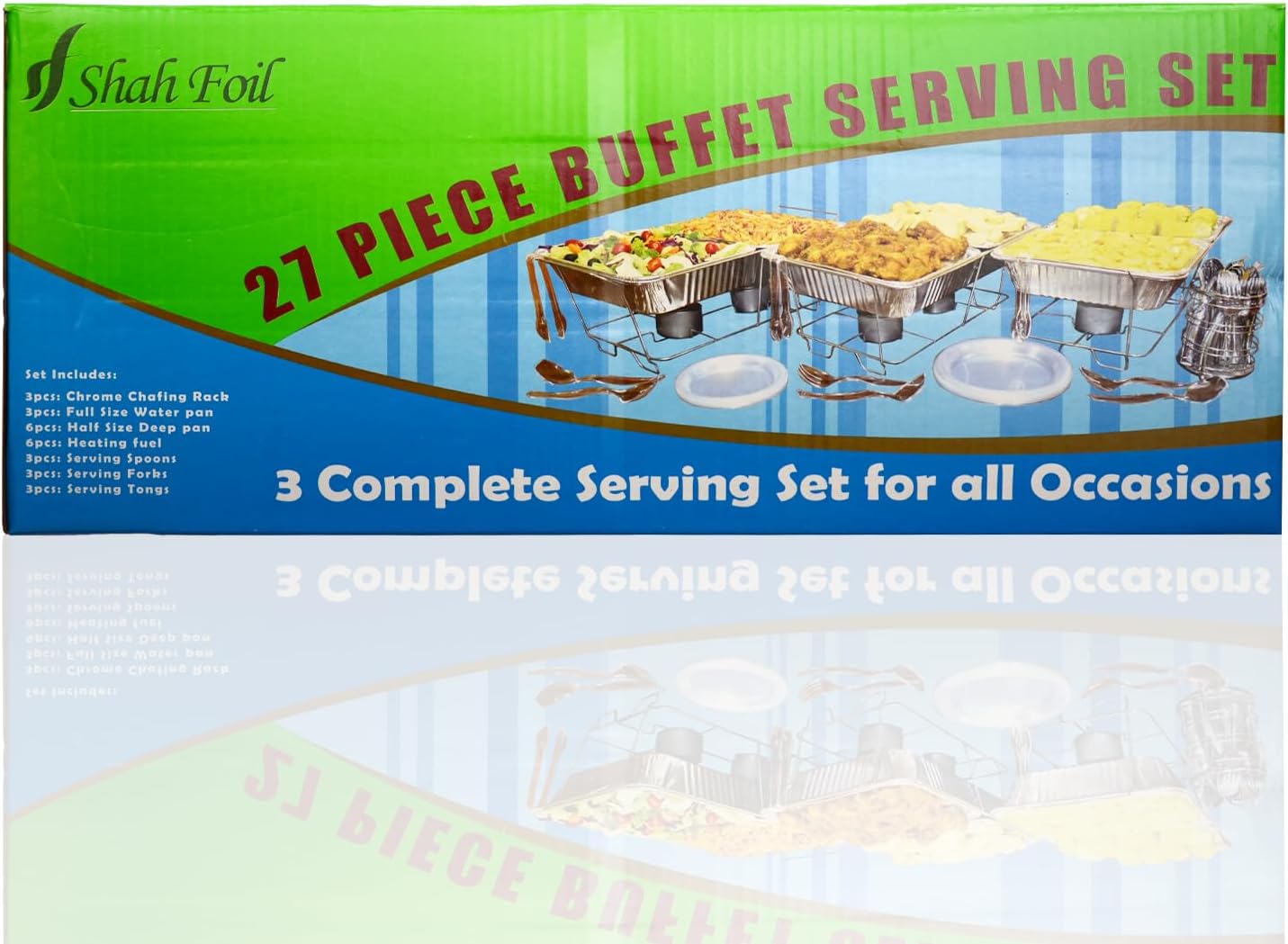 Amazon.com: Shah Foil 27PCS Disposable Chafing Dish Buffet Set Premium ...