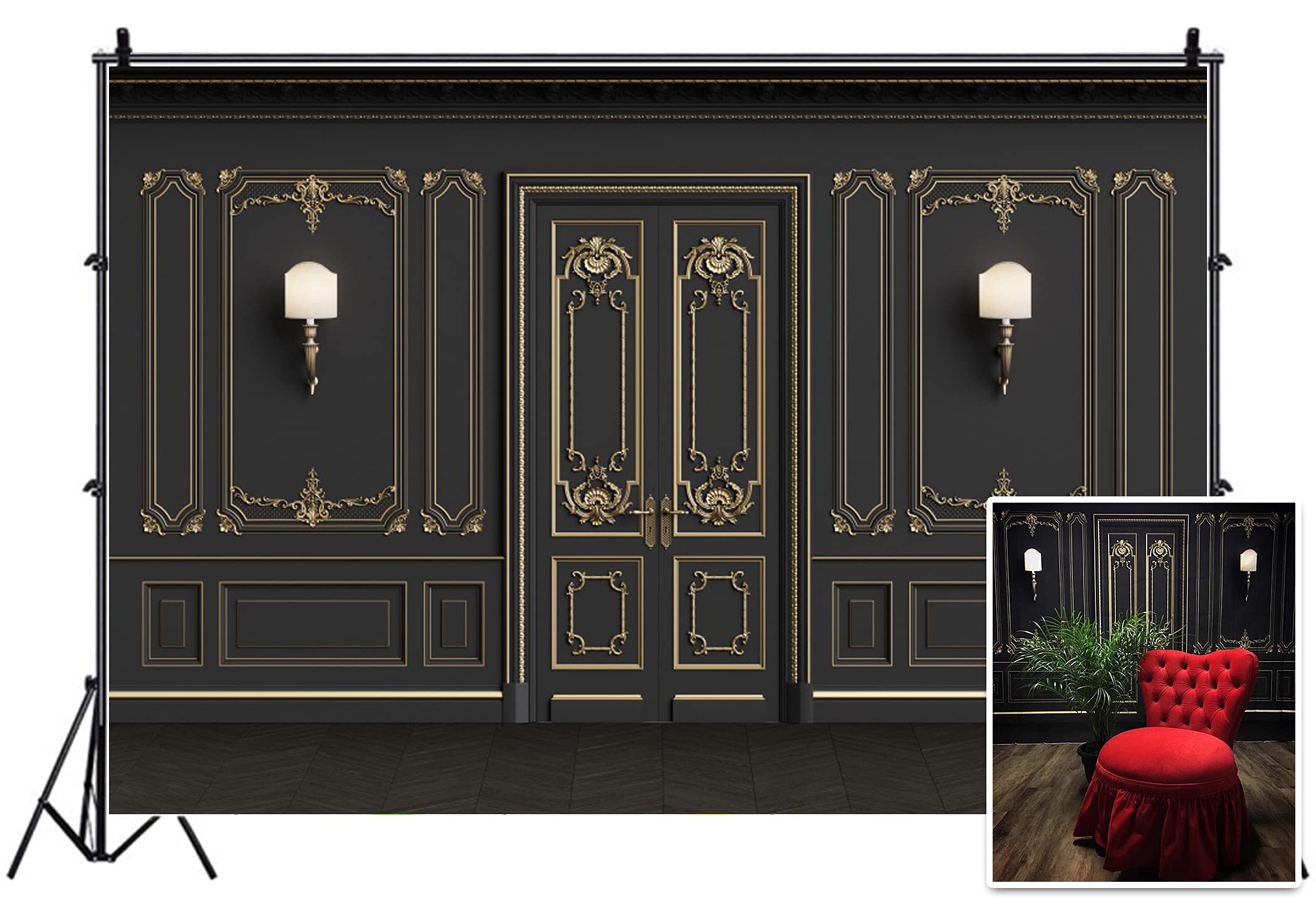 Amazon.com : Leyiyi 9x6ft Vintage Room Inside Backdrop European Frame ...