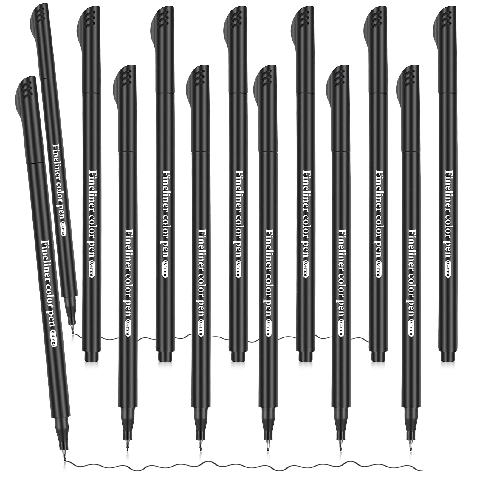 12 Pack Fineliner Pens Set 0 4 Mm Fineliners Technical | Desertcart Sri ...
