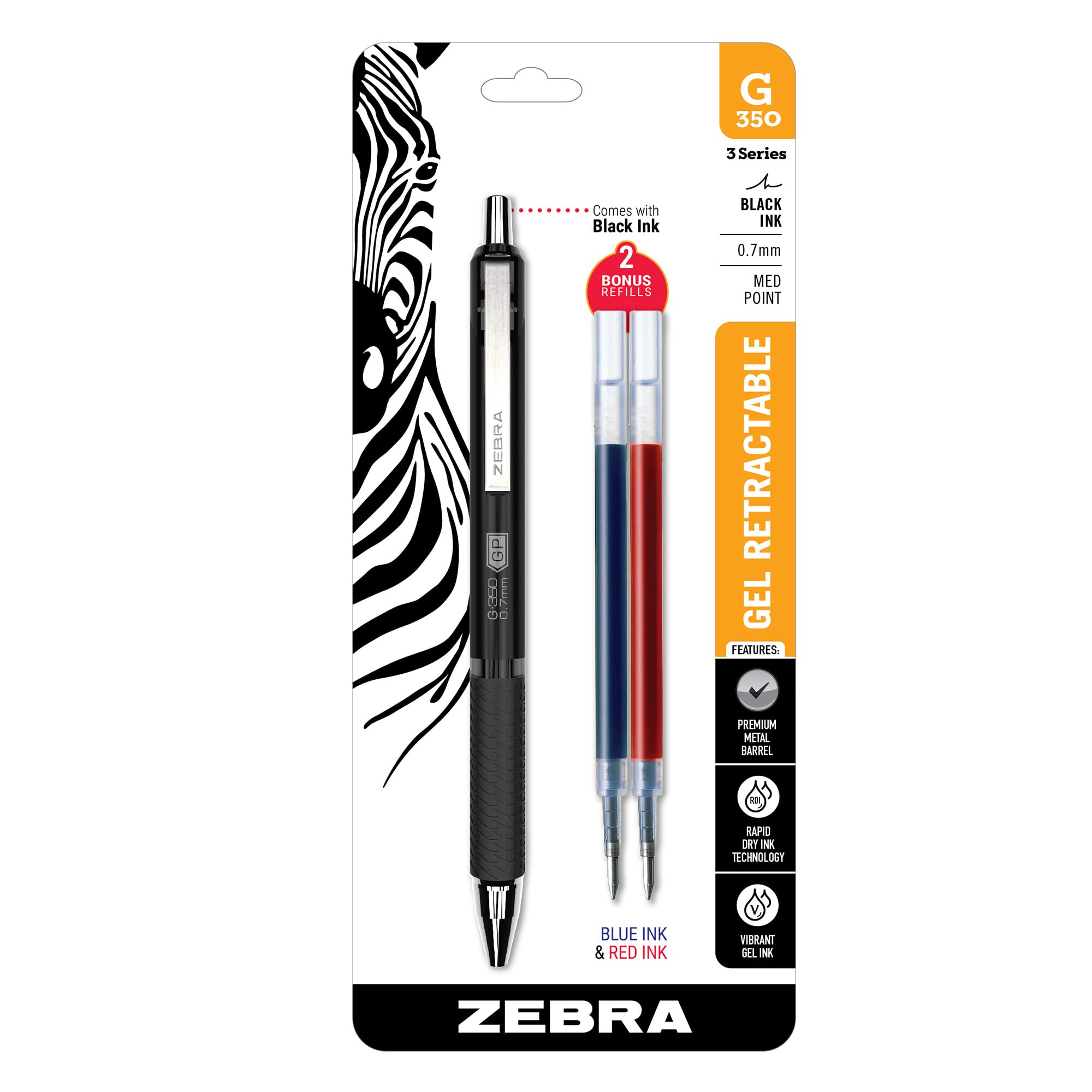 Amazon.com: Zebra Pen 0.7mm Retractable Gel Pen : Office Products