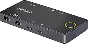 Amazon.com: StarTech.com 2-Port USB-C KVM Switch, Single-4K 60Hz HDMI ...