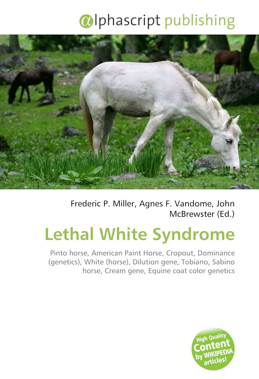 Lethal White Syndrome : Miller, Frederic P., Vandome, Agnes F., McBrewster, John: Amazon.es: Libros