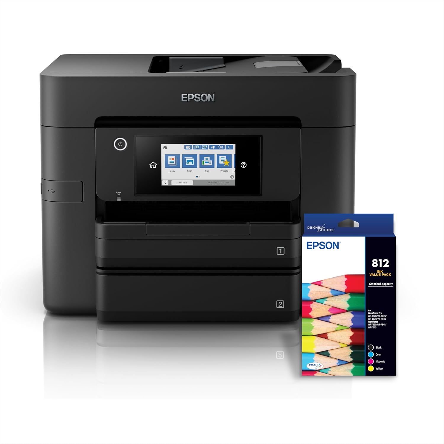 Epson Workforce WF-4835 Multifunction Printer, Black, Medium ...