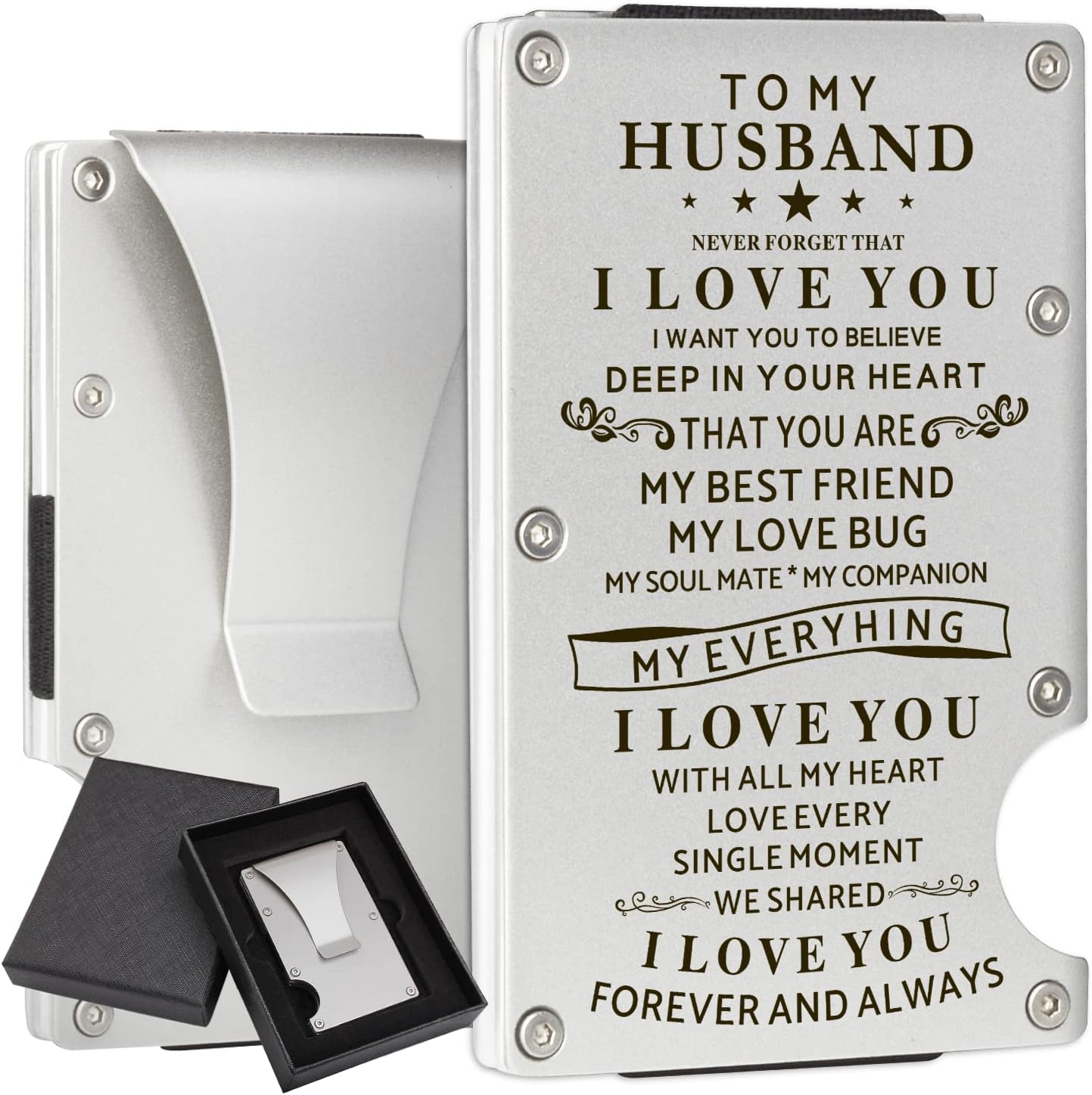 Amazon.com: Engraved Wallet for Son Personalized Carbon Fiber Wallets ...