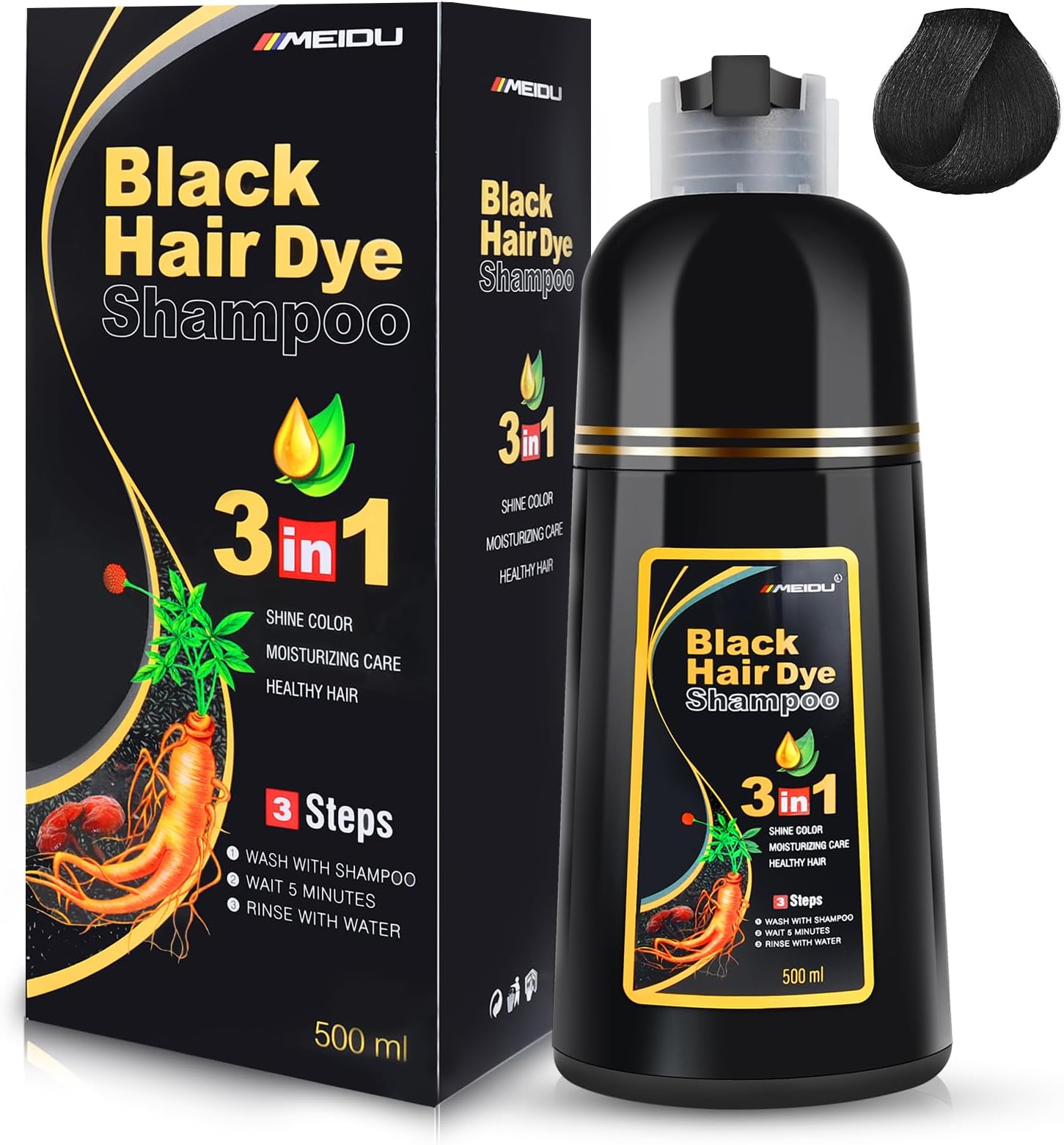 Amazon.com : Revlon ColorSilk Care Shampoo, Black, 8.45 Fluid Ounce ...
