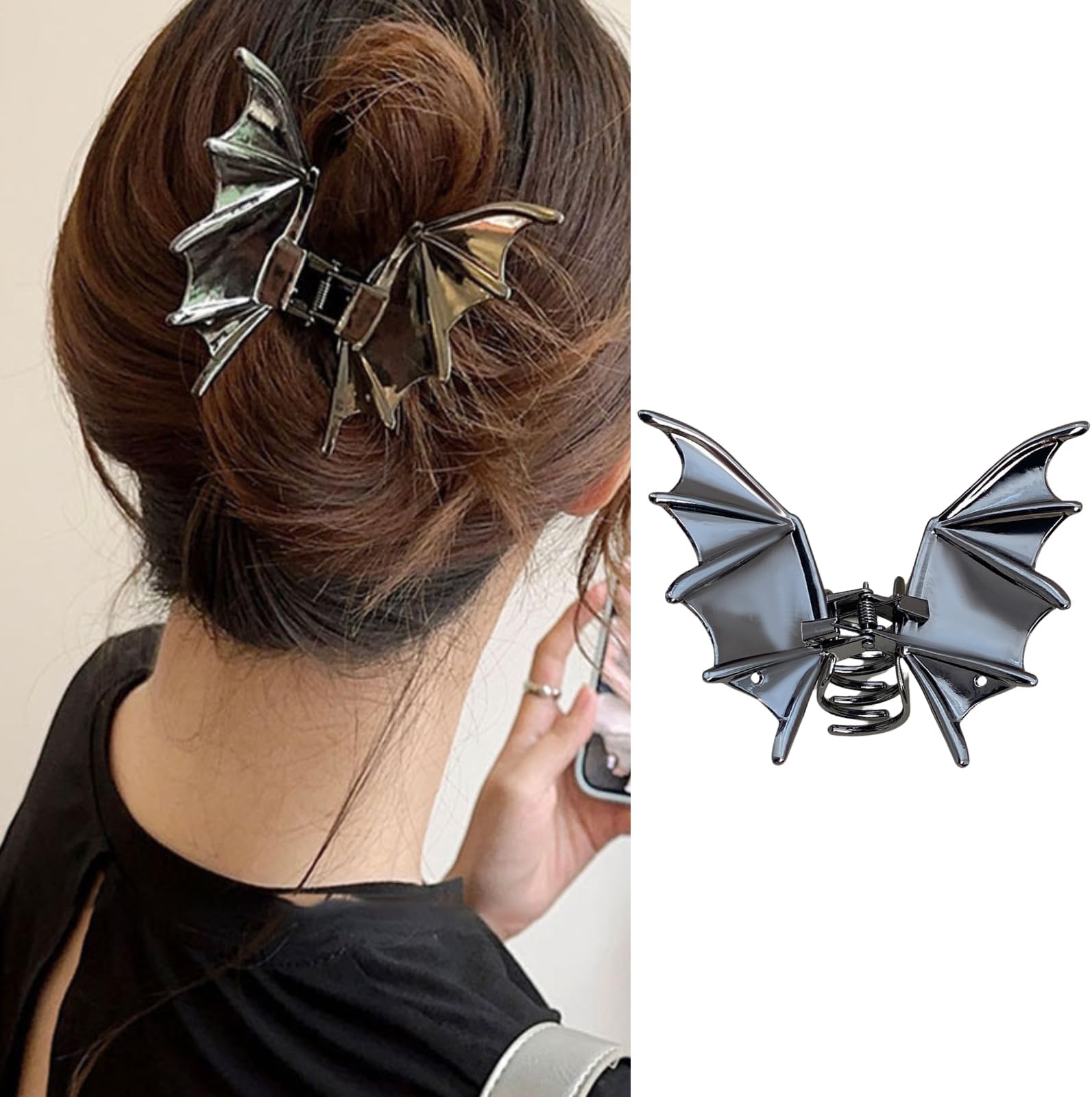 Amazon.com : kreepsville 666 Bat Claw Clip Gothic Horror Hair Accessory ...