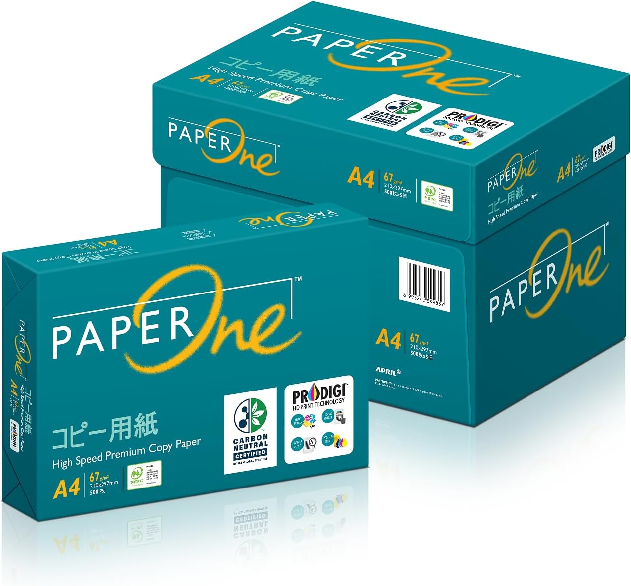 High White Copy Paper, PaperOne Copy Paper, A4 (500 Sheets x 5), 2,500 ...